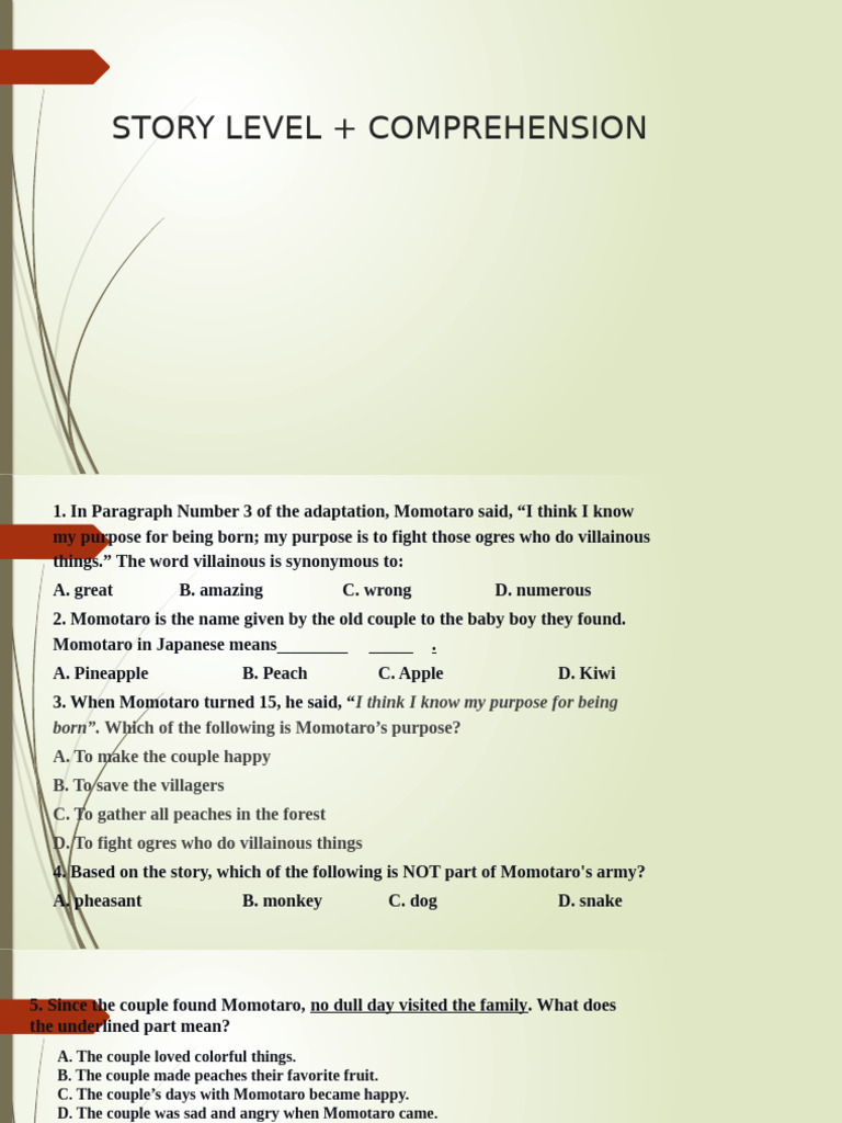 COMPREHENSION G8 | PDF | Bullying