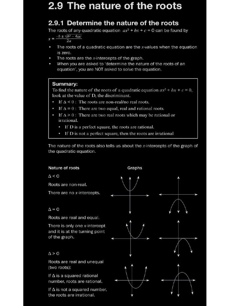Nature of Roots | PDF