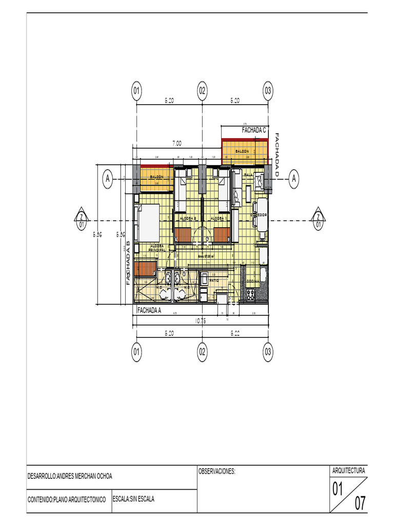 Pr01 Arq Amo V01-Plano Arq 01 | PDF