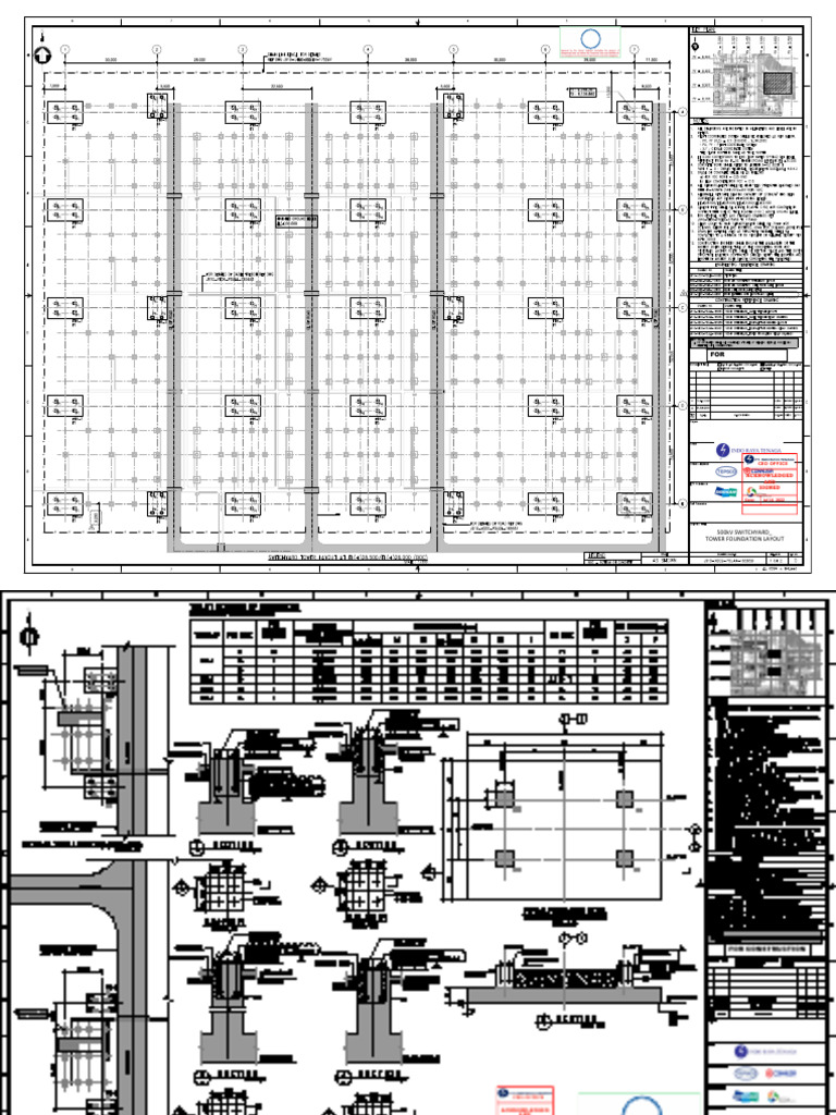 J910-XB02-P0UAA-165659 500kV Switchyard Tower Foundation Layout, Rev 0 ...