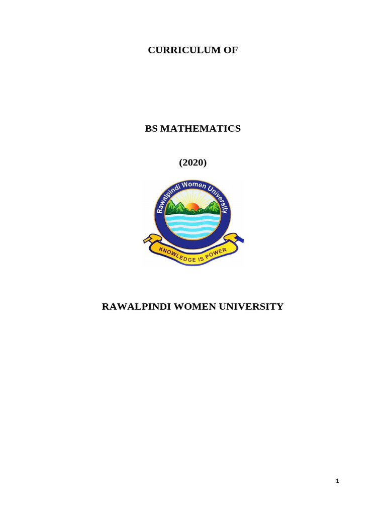 BS Mathemstics Curriculum 2020 | PDF | Matrix (Mathematics) | Group ...