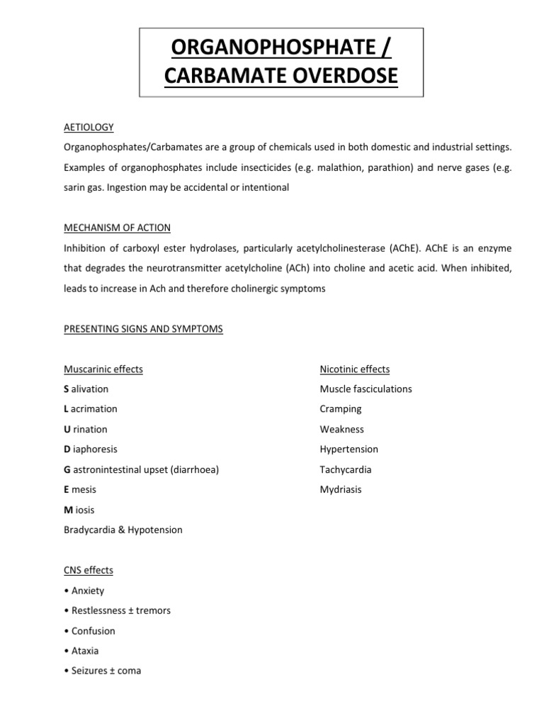 Organophosphates Core Info 250227 143632 | PDF | Acetylcholine ...