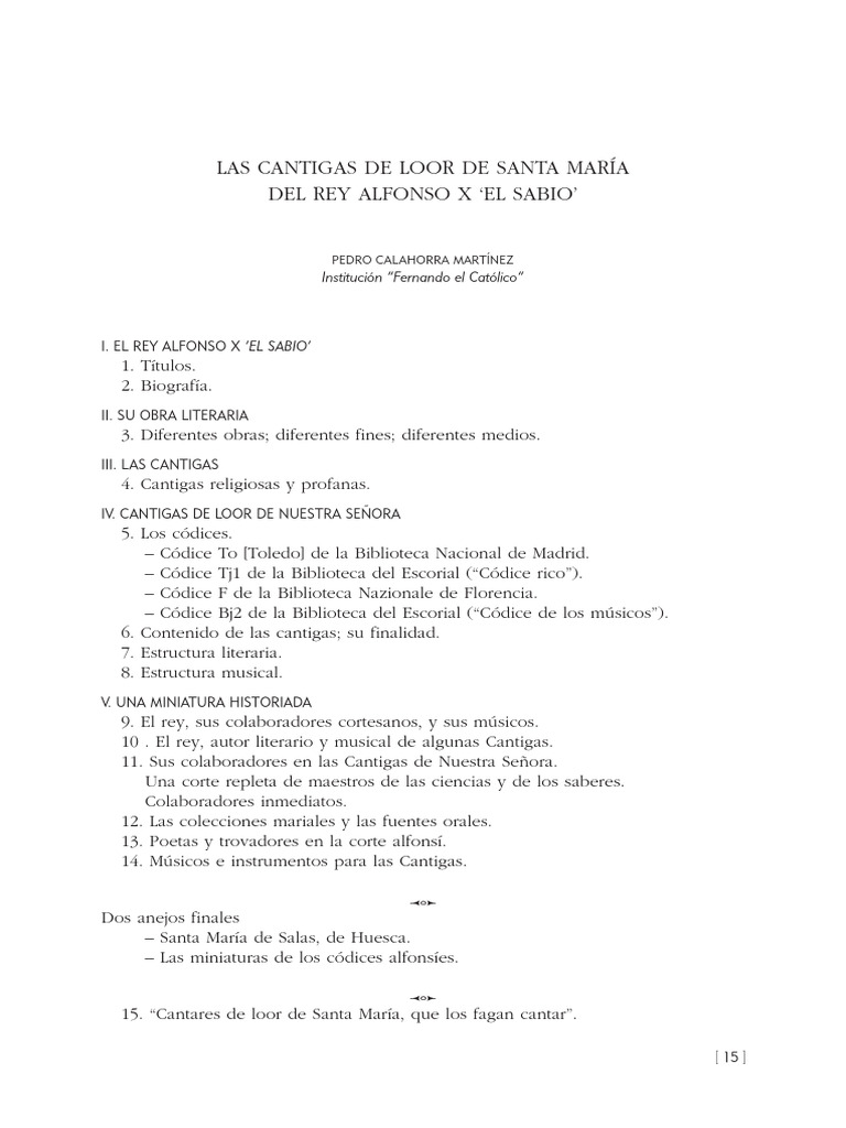 Cantigas de Santa María de Alfonso X | PDF
