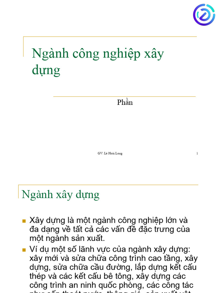 CDTC - 5 SV-Ngành công nghiệp xây dựng | PDF
