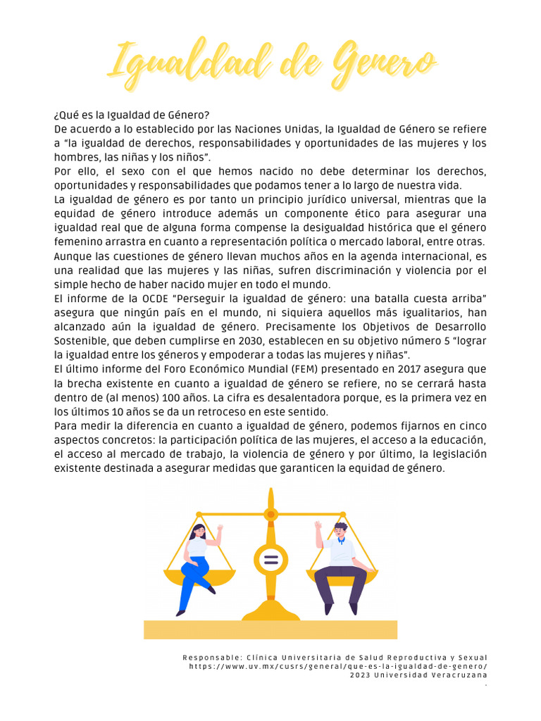 Igualdad de Genero | PDF