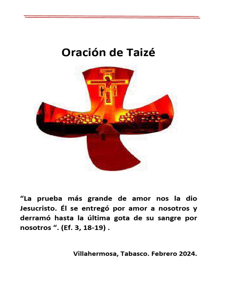 Oración de Taizé-FEBRERO-PJ | PDF | Cristo (título) | La resurrección de Jesús
