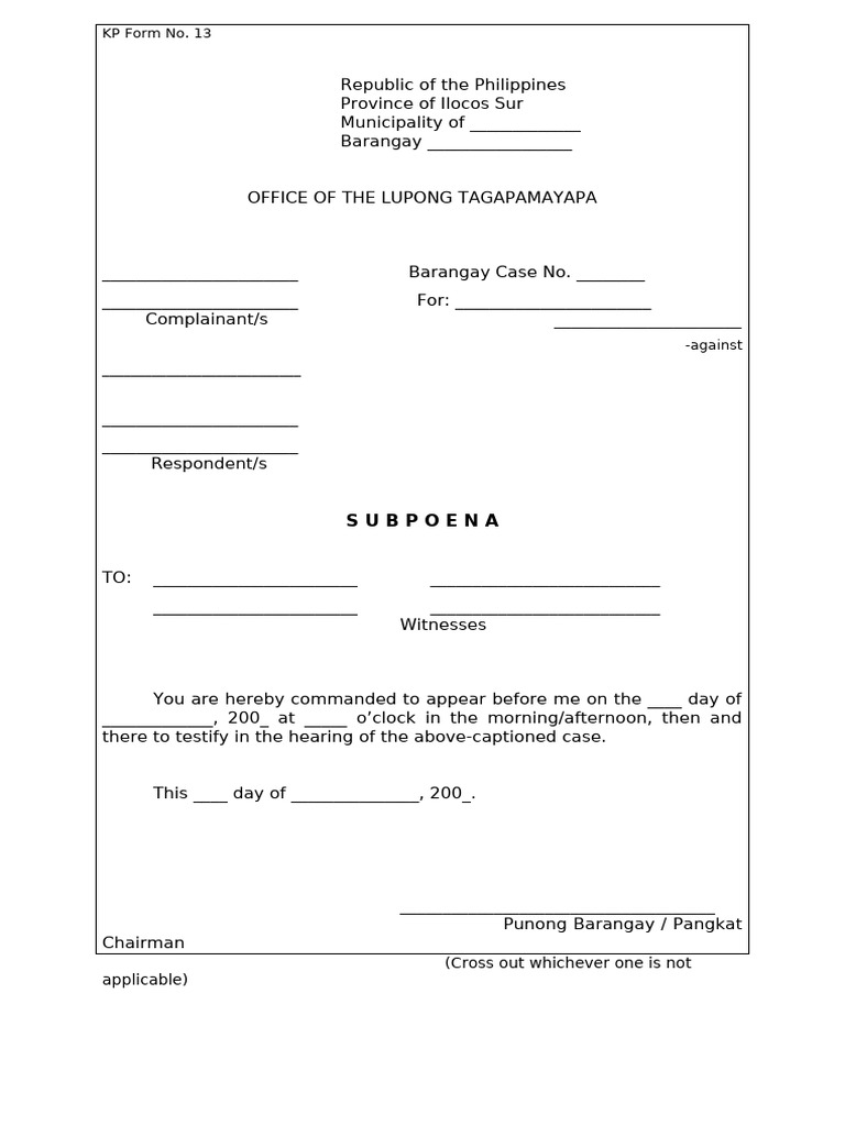 KP Form No 13 | PDF