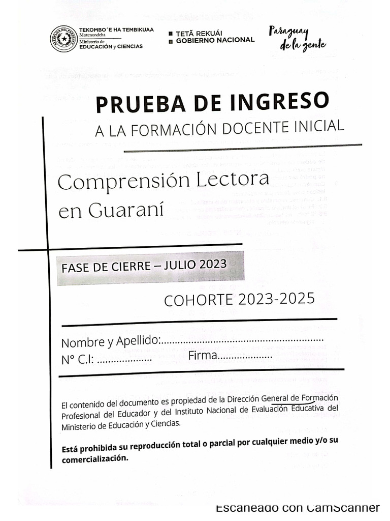 ingreso 2023 MEC 2023 | PDF