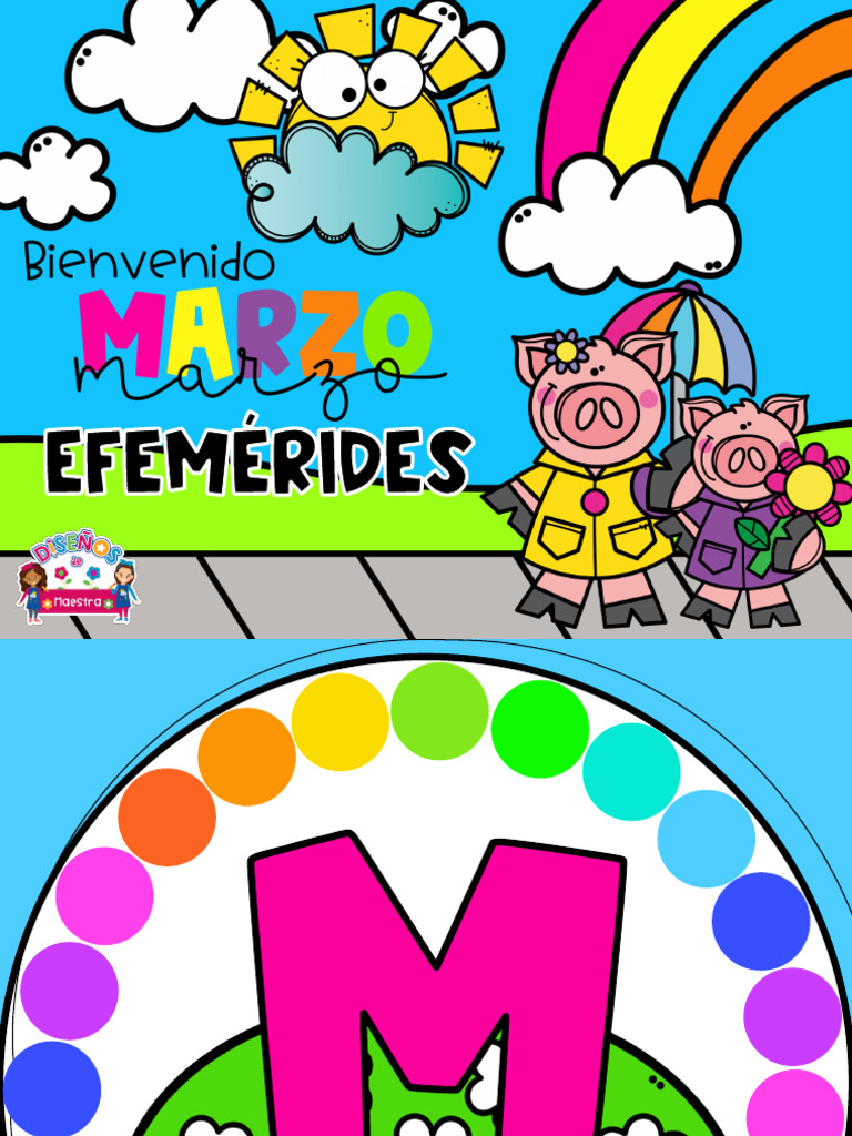 Efemérides y Diseños Escolares Marzo | PDF