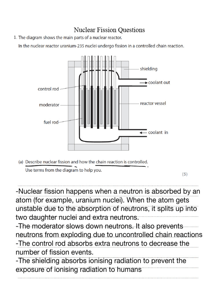 Nuclear Fission Practice Questions | PDF