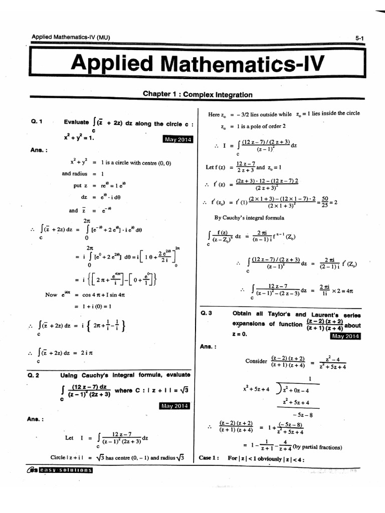 Engineering Mathematics 4 by Easy Solutions | PDF