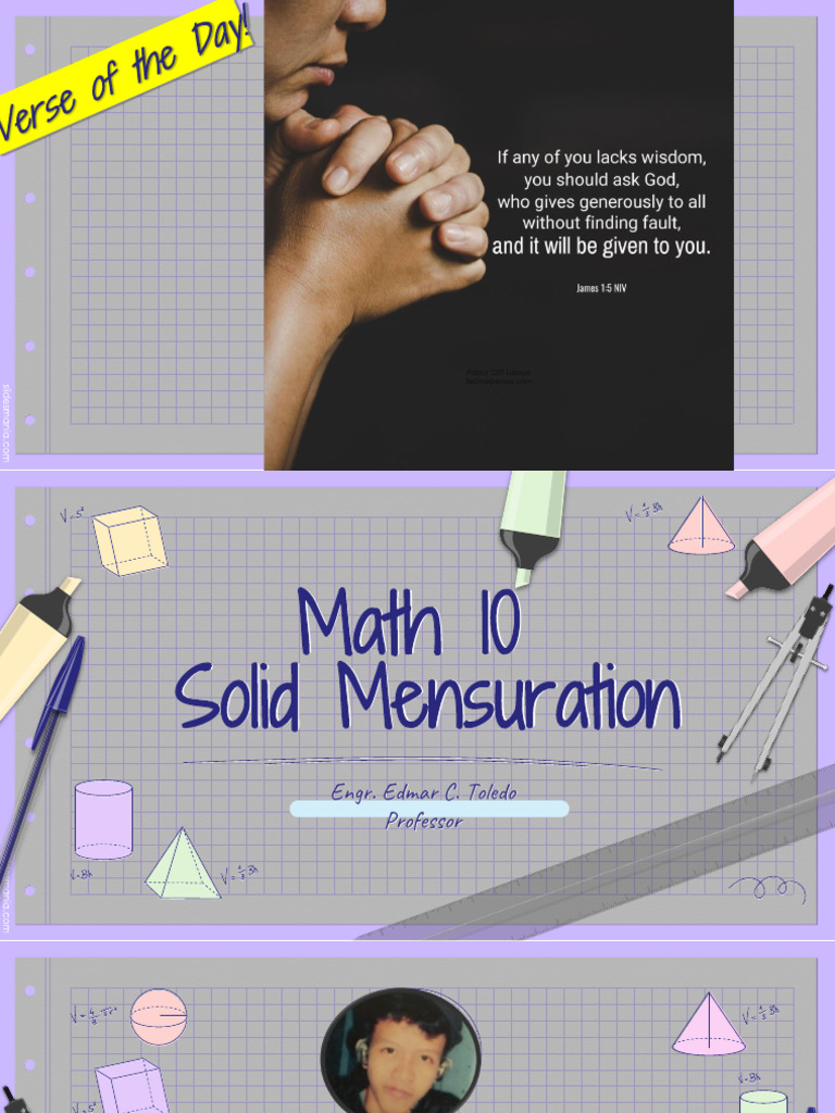 Lesson 1 Intro To Solid Mensuration 2023 2024 | PDF | Geometry | Euclid