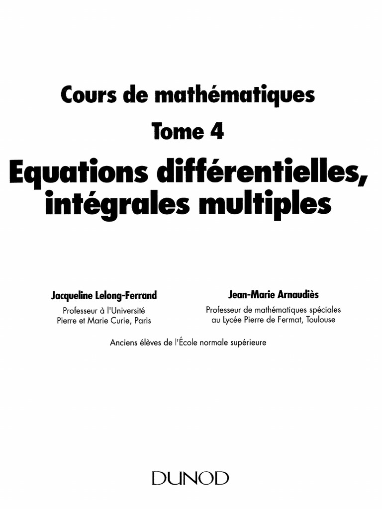 Lelongferrand Equadiffintgrlemultiples 4 465 | PDF