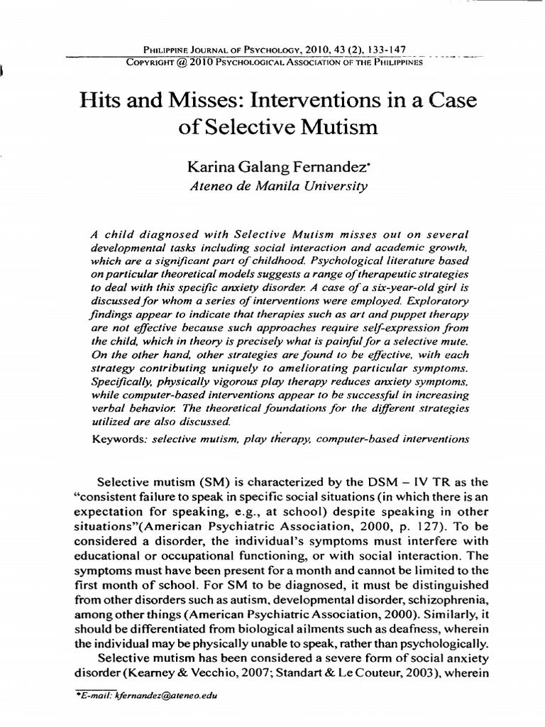 04 - Hits and Misses - Interventions in A Case of Selective Mutism ...