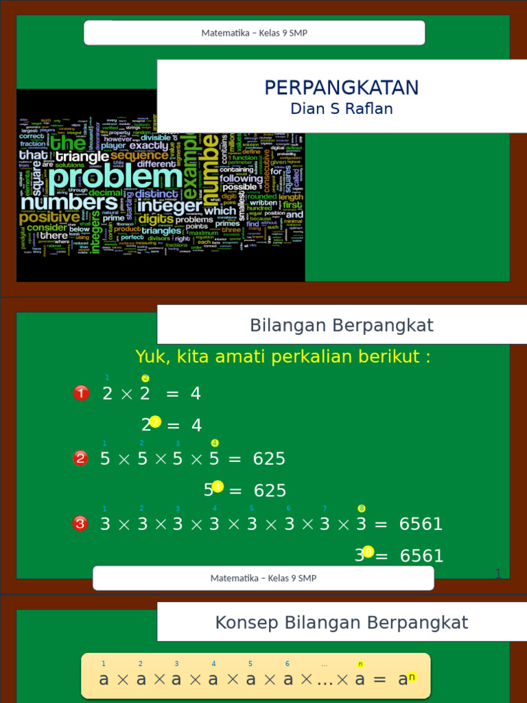 Materi 1.1 Perpangkatan Kelas 9 SMP | PDF