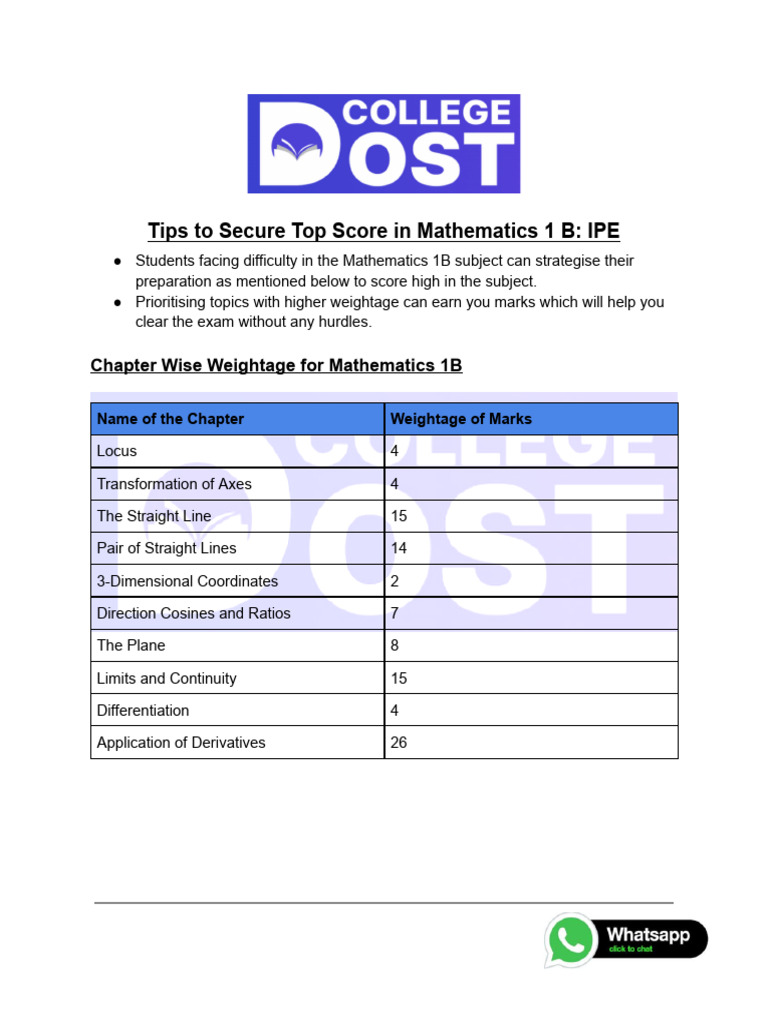 IPE Maths 1B Border Pass Strategy | PDF | Line (Geometry) | Cartesian ...