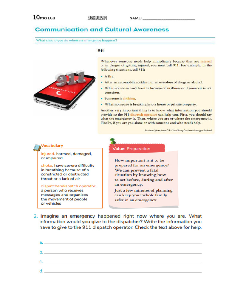 English 10th Worksheet 4 2025 | PDF