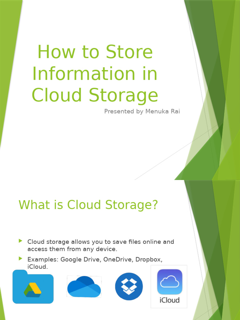 Cloud Storage Presentation | PDF