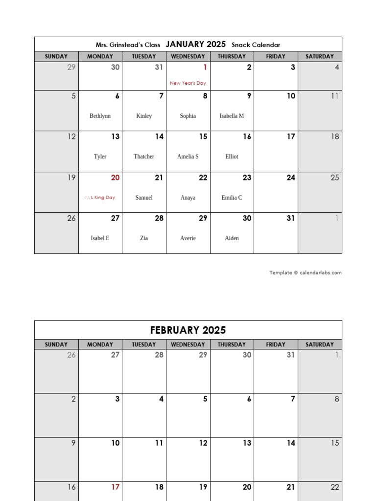 2025 Monthly Us Holidays Calendar | PDF | Entertainment Events | Public ...
