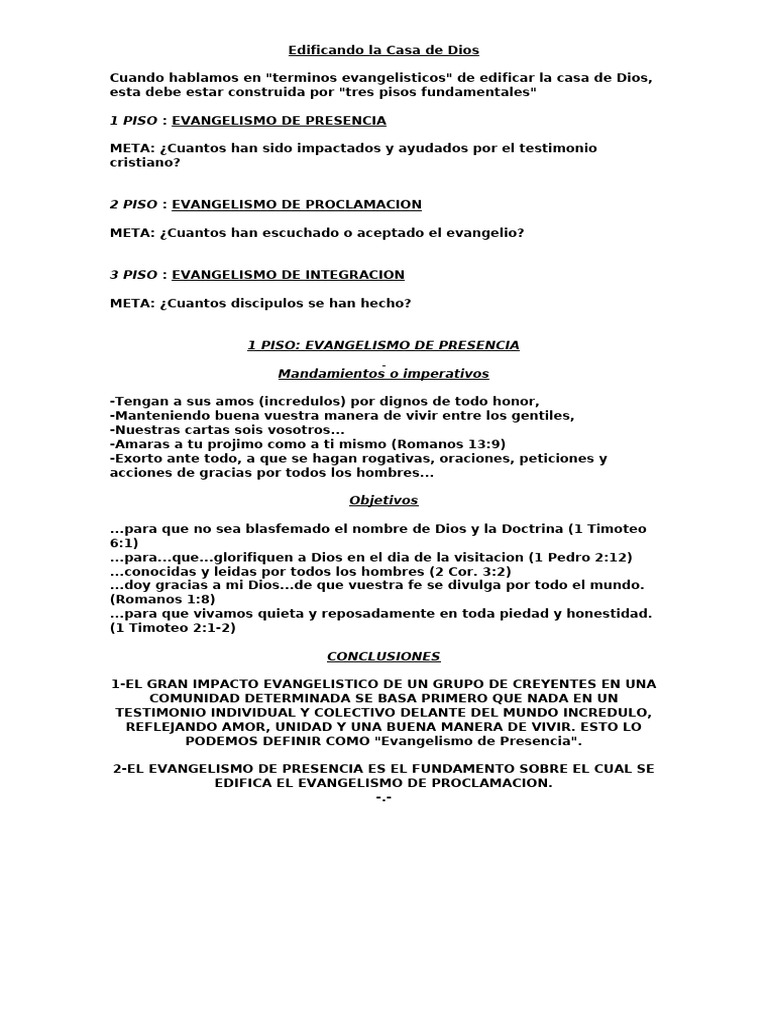 Edificando La Casa de Dios | PDF