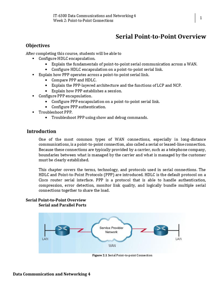 Week - 2-Point-to-Point Connections Module | PDF | Computer Network | Communications Protocols