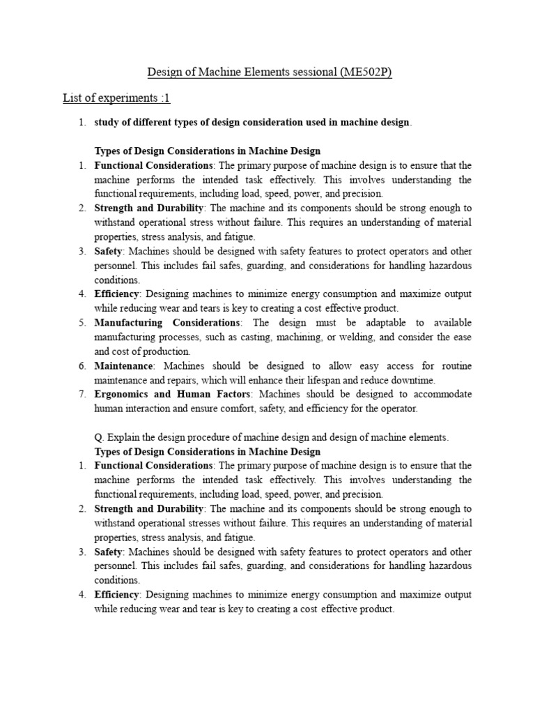 Design of MC Elements Sessional | PDF | Steel | Alloy