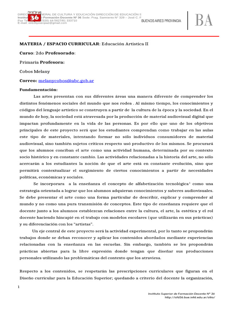 Educación Artística II: Enfoques y Contenidos | PDF | Enseñando ...