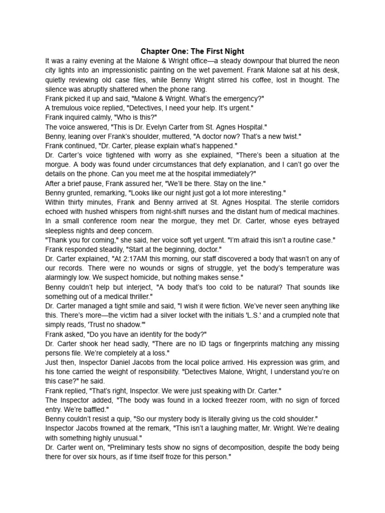 Chapter One - The First Night | PDF