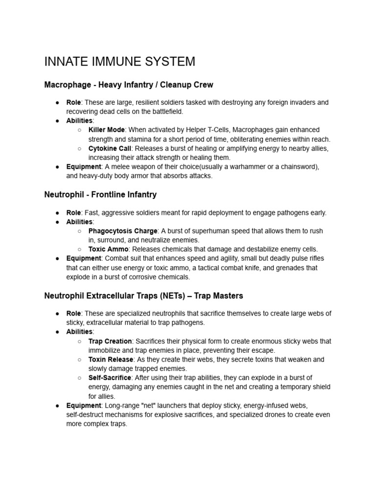 Immune Army Concept 2 | PDF | Immune System | Inflammation