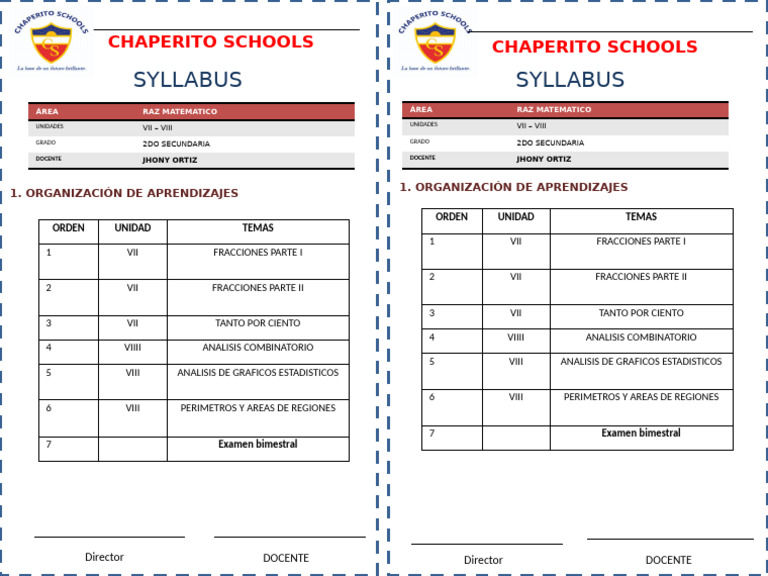 RM 2do Silabus Unidad Vii y Viii | PDF