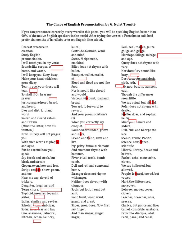 The Chaos of English Pronunciation | PDF