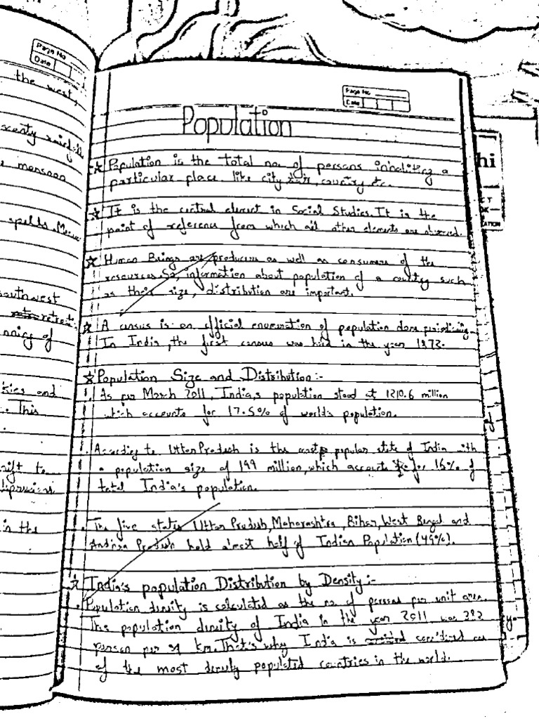 Population Notes Class 9 | PDF