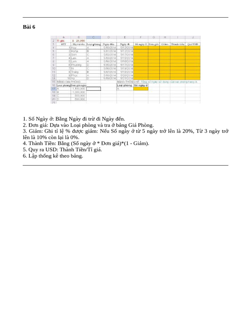 Bai Tap Nghe Excel6 | PDF