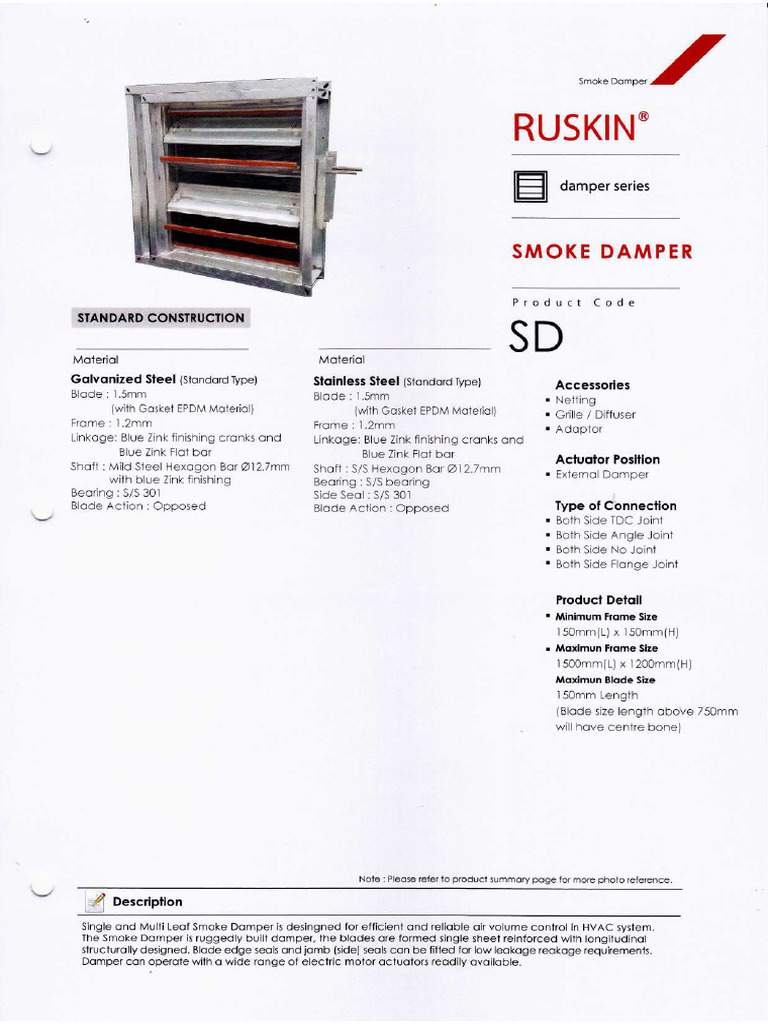 5 Smoke Damper | PDF