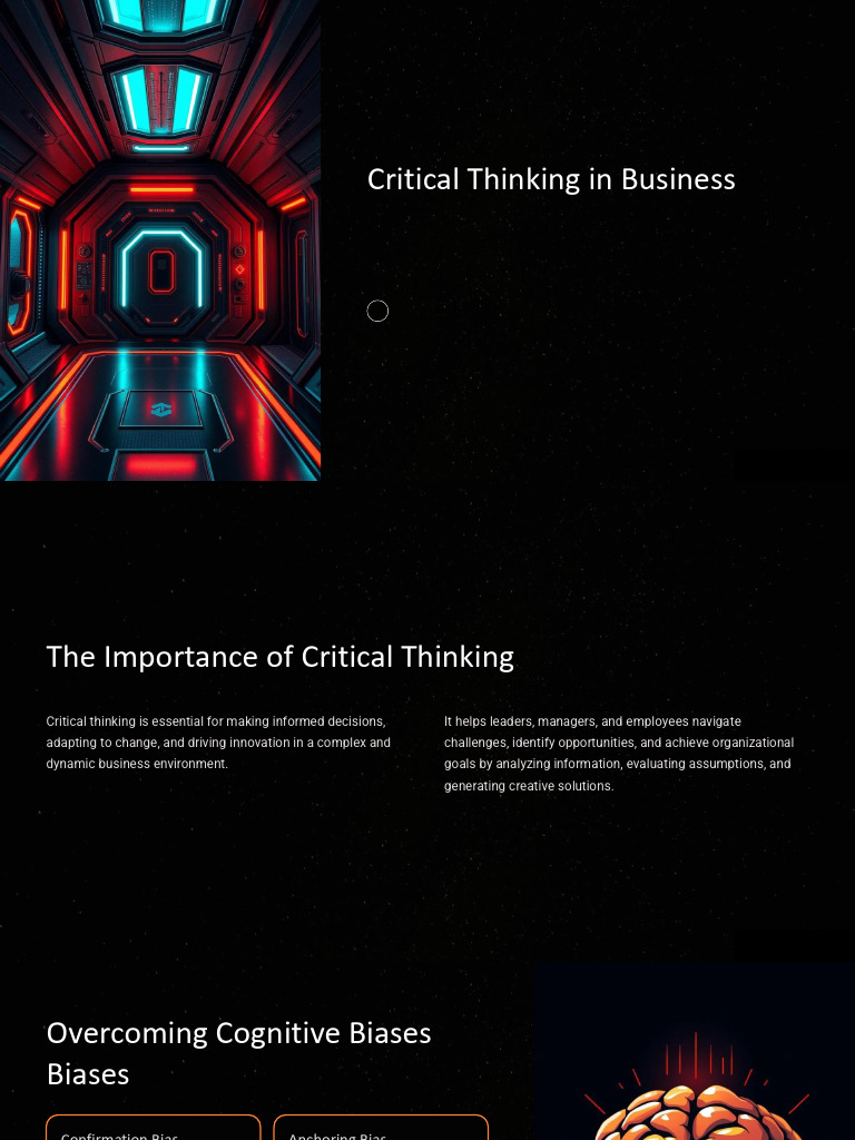Critical Thinking in Business | PDF | Critical Thinking | Decision Making