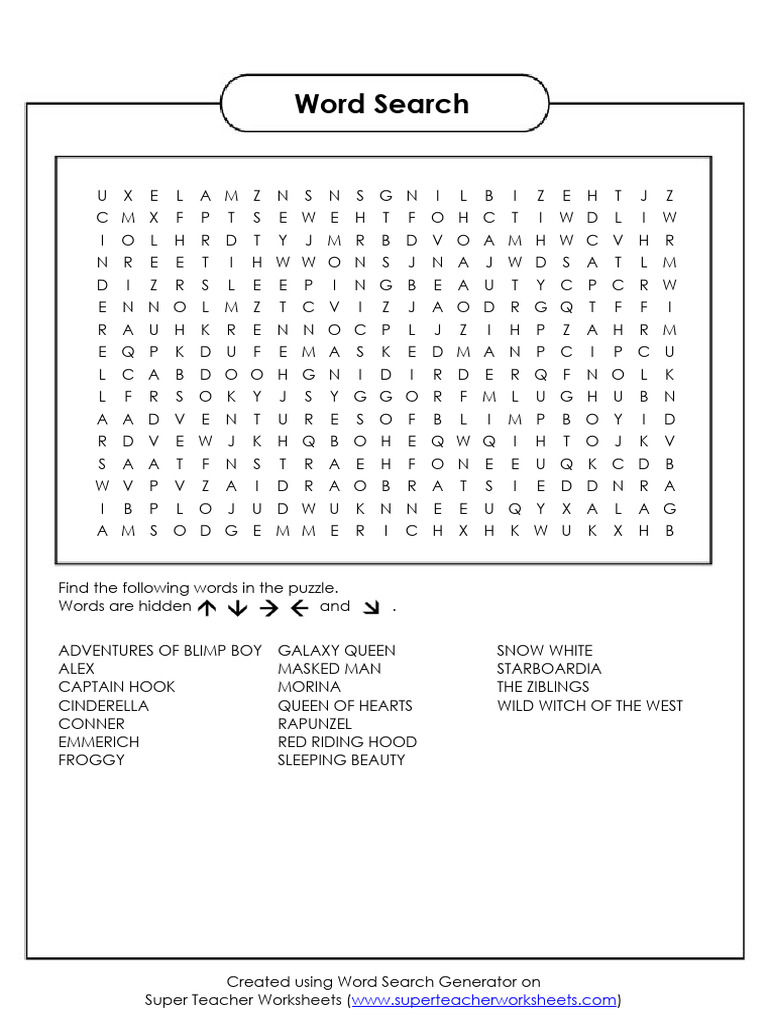 Super Teacher Worksheets Word Search | PDF | German Fantasy Works ...