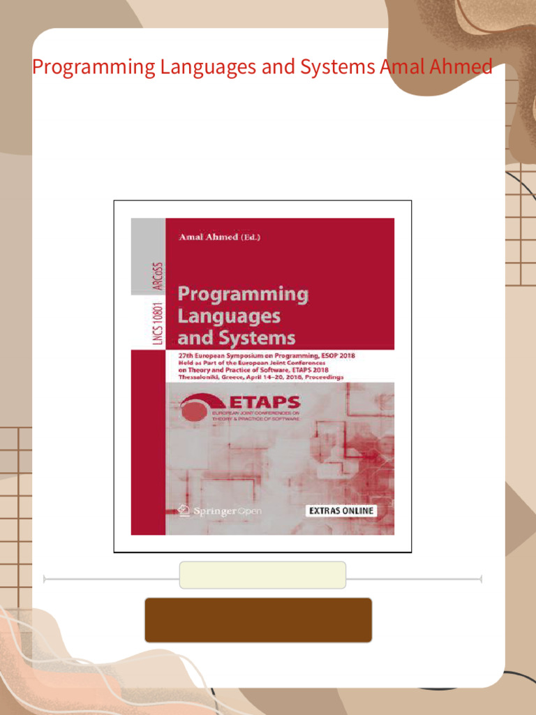 Programming Languages and Systems Amal Ahmed - The ebook in PDF and DOCX formats is ready for ...