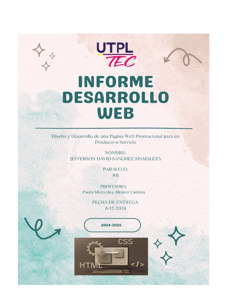 Informe de Desarrollo Web | PDF | Informática