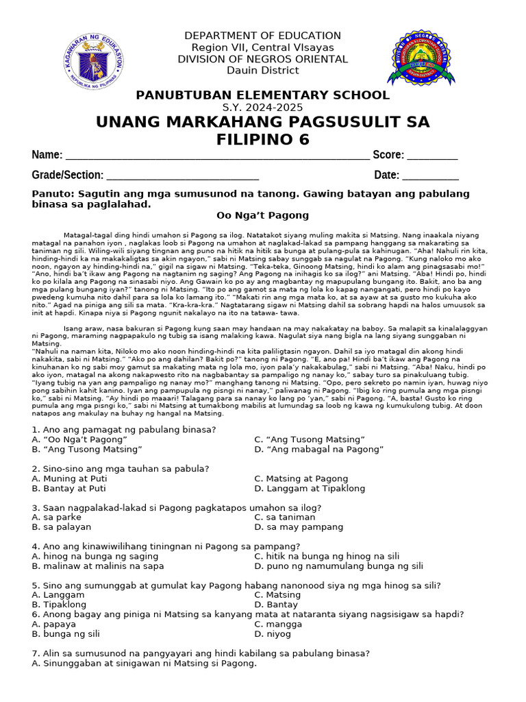 Filipino 6 | PDF