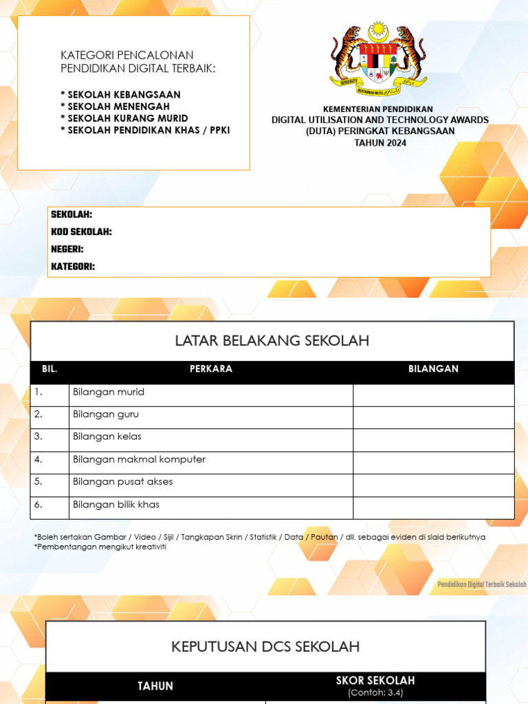 FORMAT PEMBENTANGAN PEND DIGITAL TERBAIK SEKOLAH - Copy.pptx | PDF