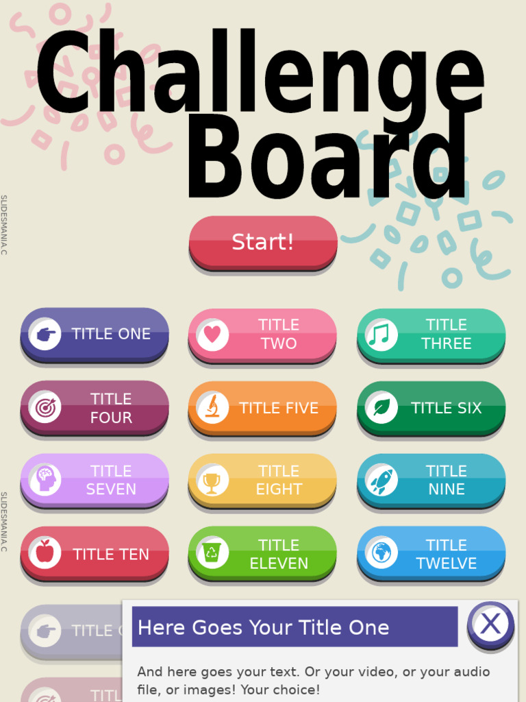 Party Challenge Board SlidesMania | PDF | Software | Computing