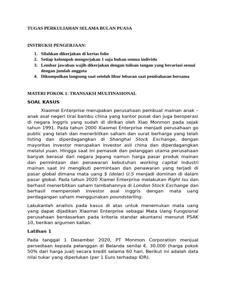 Latihan Soal Materi Selama Bulan Puasa (3 Bab) | PDF