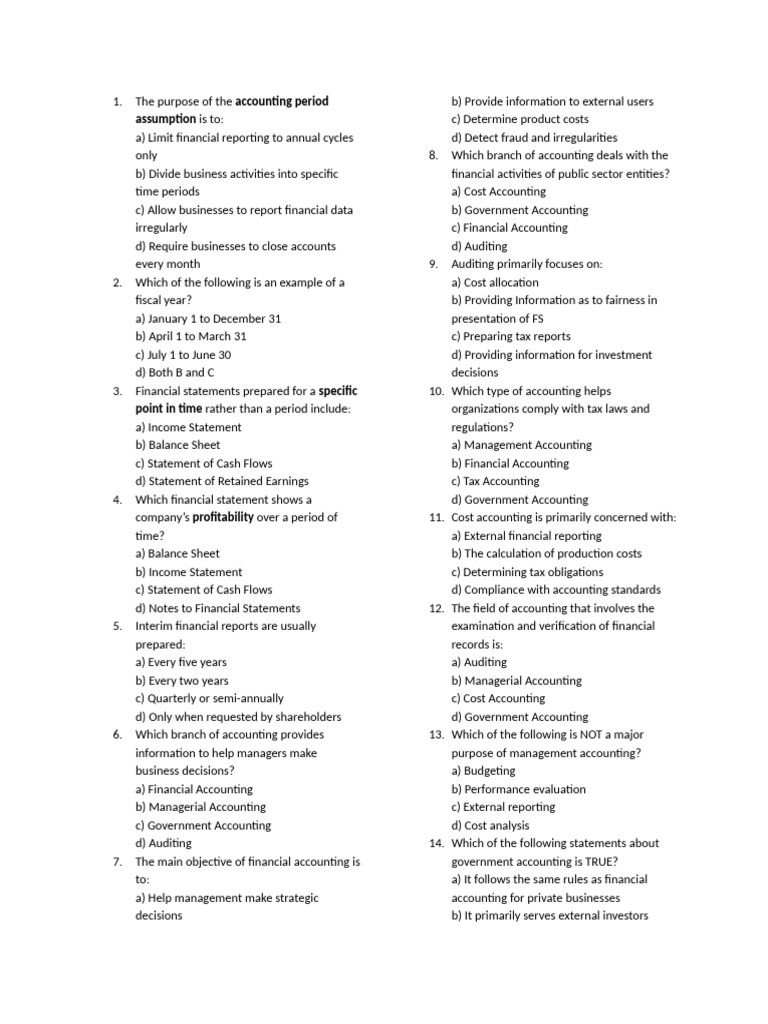 BAsic Accounting Quiz 1 - Set 1 | PDF | Accounting | Financial Accounting