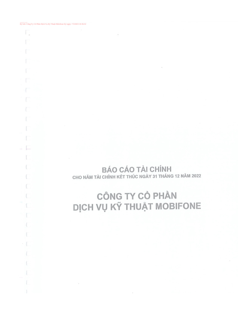 bctc mobifone 2022 | PDF