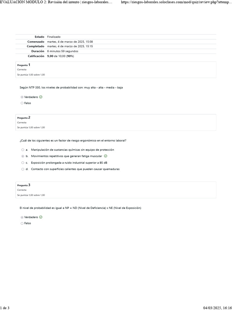 Examen Modulo 2 | PDF | Especialidades Medicas