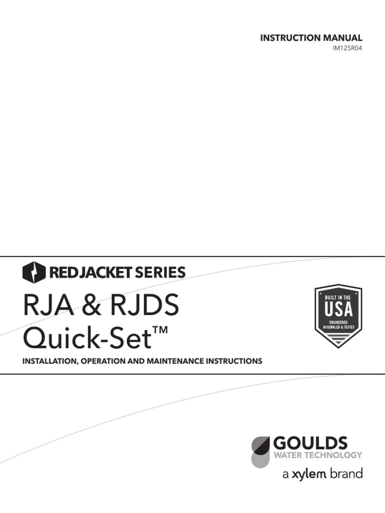Red Jacket | PDF | Pump | Pipe (Fluid Conveyance)