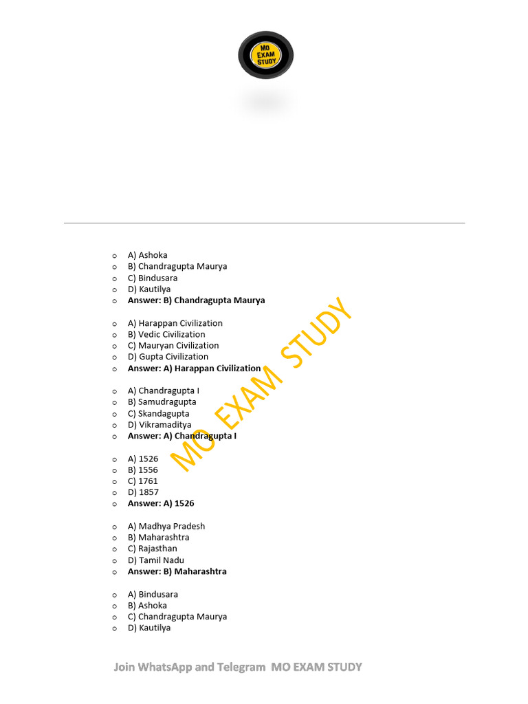 Ancient History Quiz for Students | PDF | Ashoka