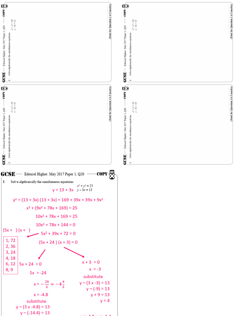 Simultaneous-Equations---Linear---Non-Linear-Algebraically---Higher ...
