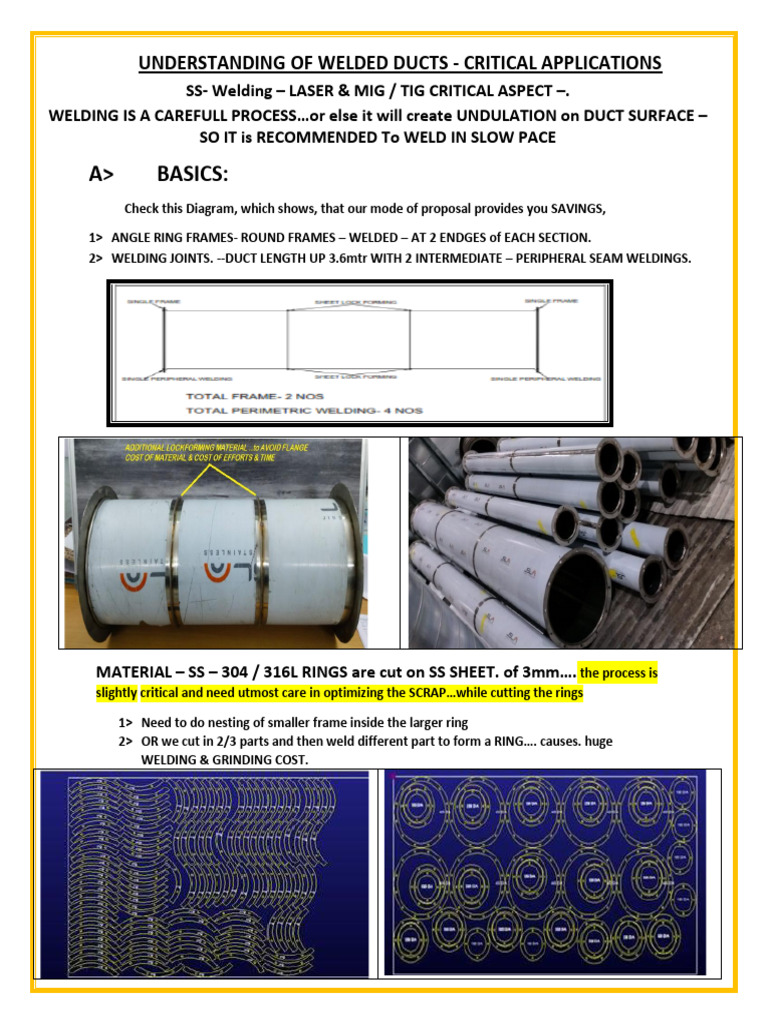 Understaning of SS Welded Ducts | PDF