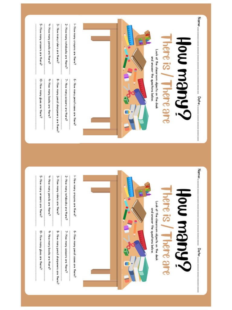 How Many - There Is There Are | PDF | Writing Implements | Graphite